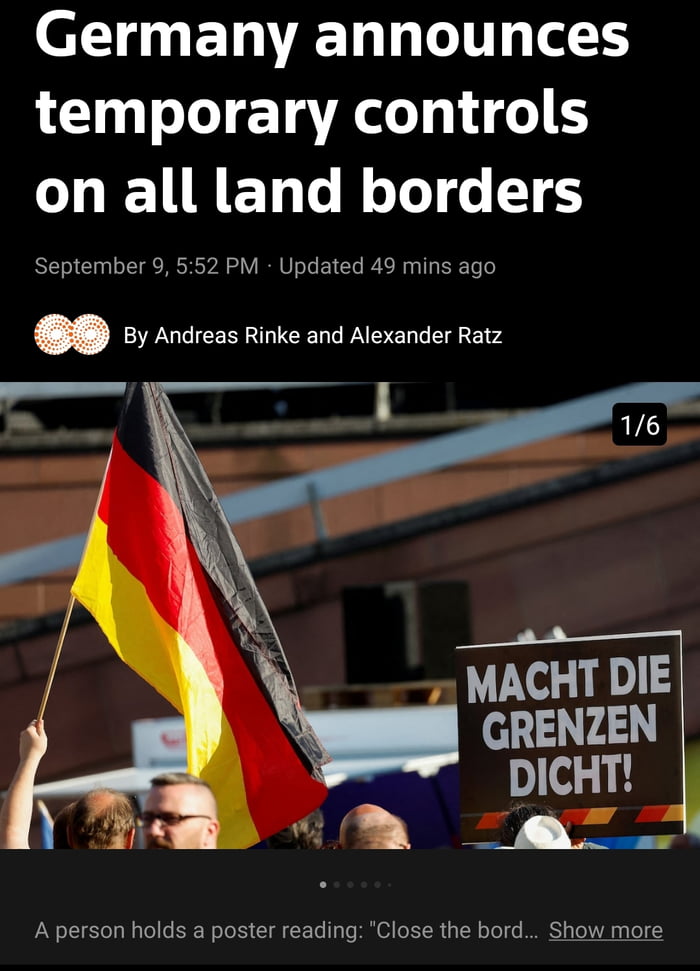 Reuters - Borders closed in Germany! - 9GAG