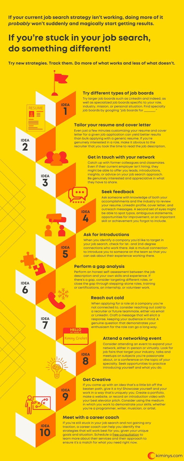 A cool guide about how to get unstuck in your job search - 9GAG