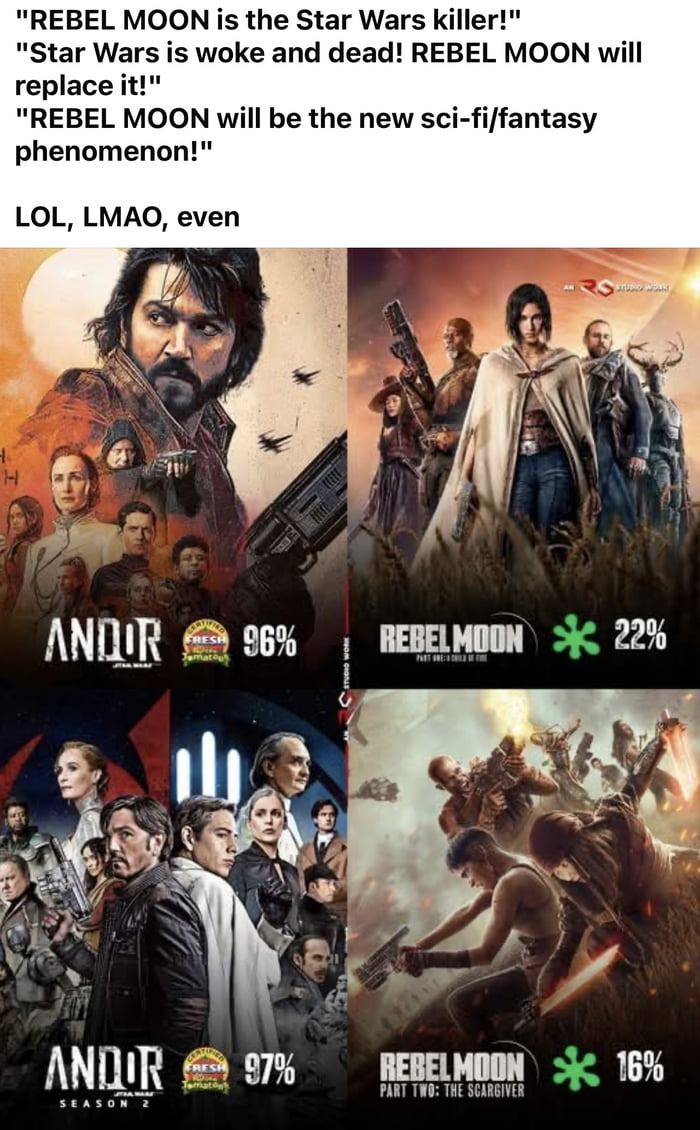 You cannot kill star wars or replace, its everyone’s favorite. Sure its woke and dead and all ...