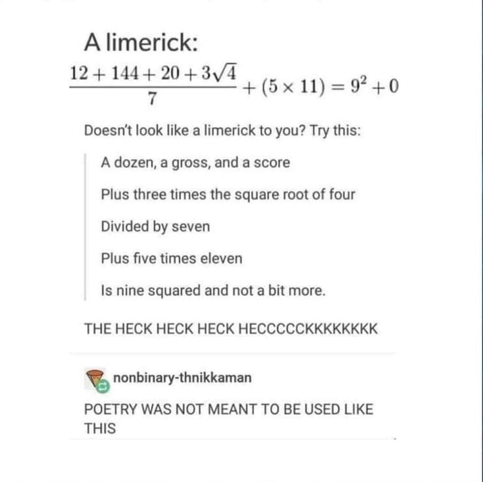 My favorite part of this is that the equation is 100% mathematically ...