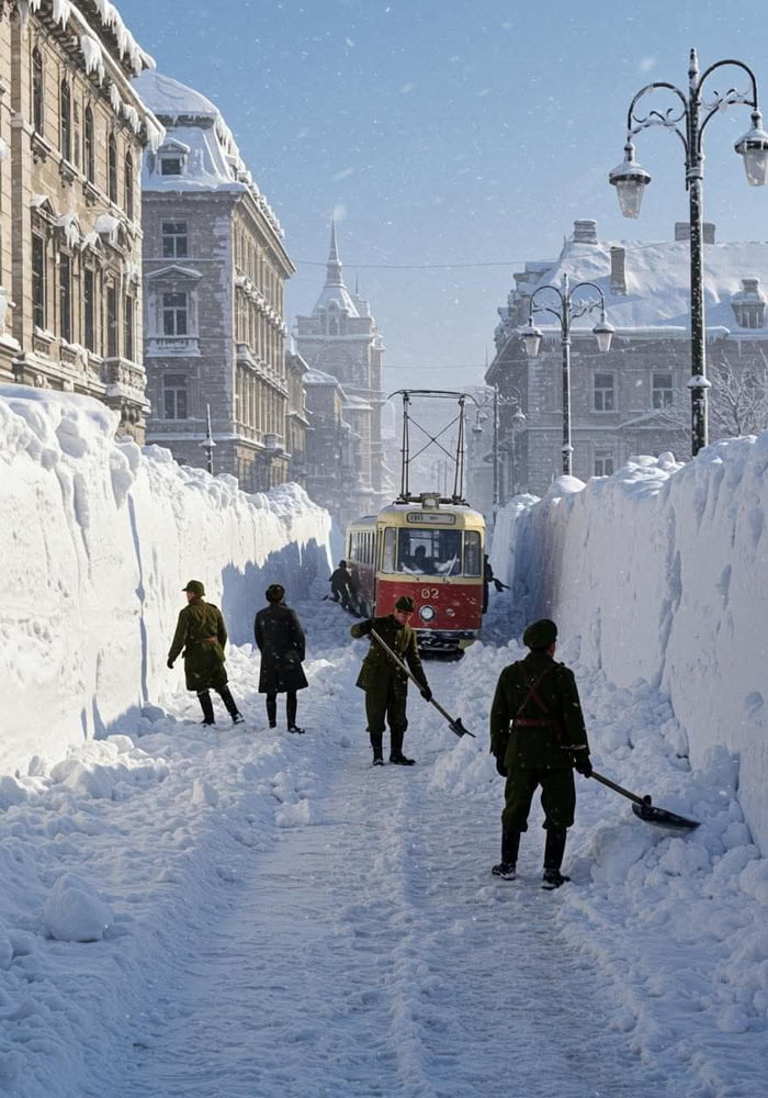 Winter of 1954 in Romania. - 9GAG