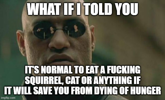 Squirrel bits, squirrel on a stick, squirrel stew, crispy squirrel bits ...