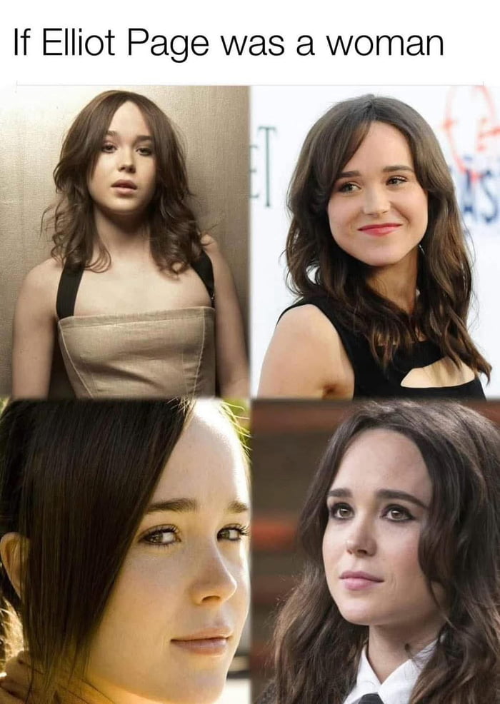 Eliot Page looks like the type guy that would pull Ellen Page into a van. - 9GAG