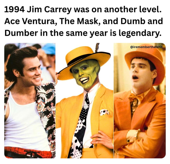 Jim Carrey owned 1994, what a legend - 9GAG