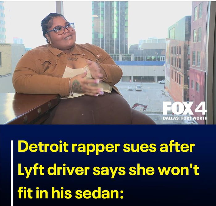 Why couldn’t she just order an XL Lyft? She is 489 pounds… - 9GAG