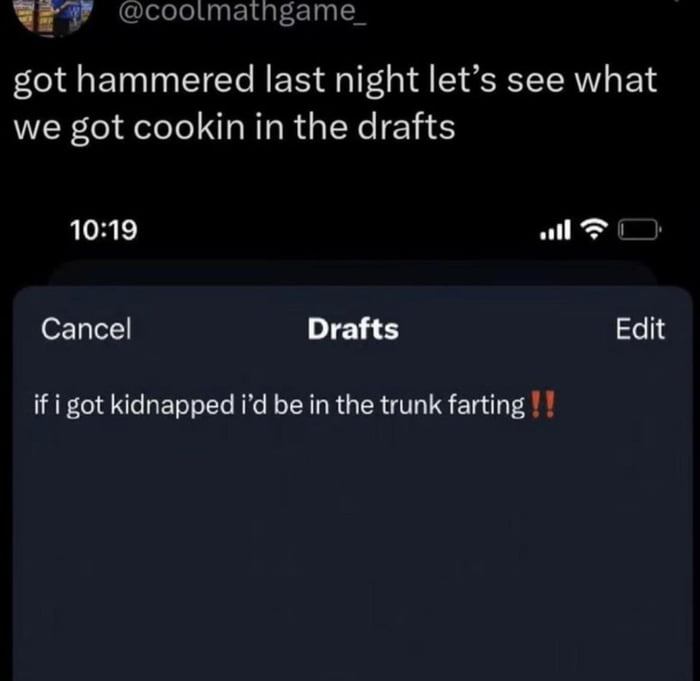 Checking the drafts after a night out - 9GAG