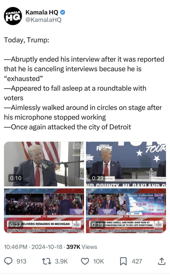 Low Energy, Dementia Don just can't hack it. - 9GAG