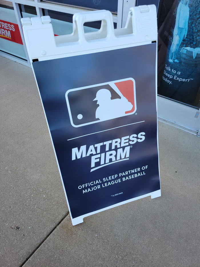 Baseball has officially gotten so boring that the MLB has partnered with a mattress store - 9GAG