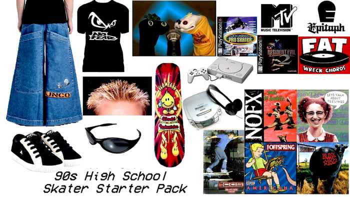 90s high school skater starter pack - 9GAG