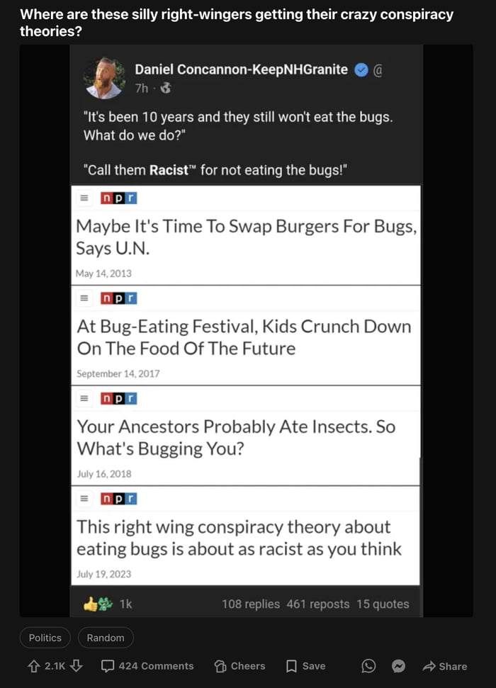 The bugs!!! Eat them!!! - 9GAG