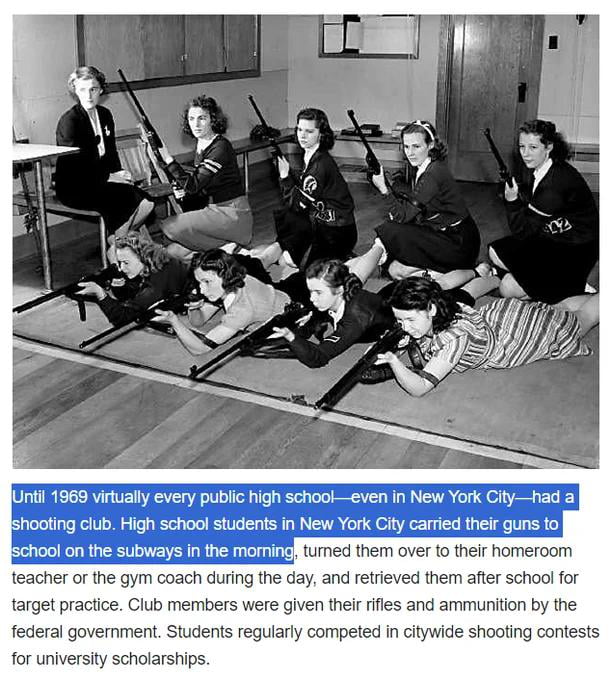 Up until 1969 most public schools had a shooting club - 9GAG