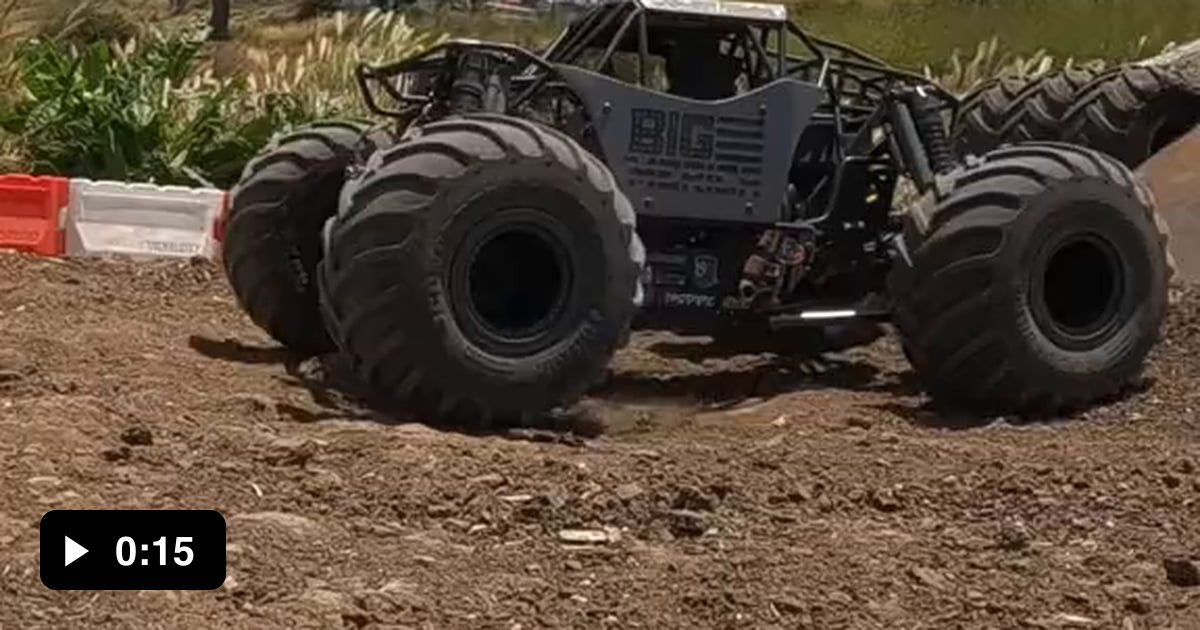 Monster truck demonstrating tricks. - 9GAG