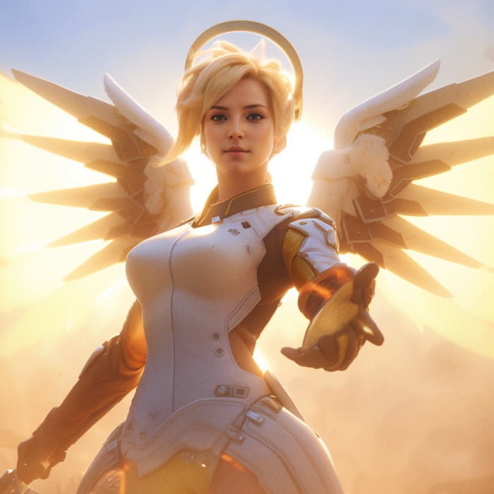 Overwatch | Mercy Realistic Render (AI) - 9GAG