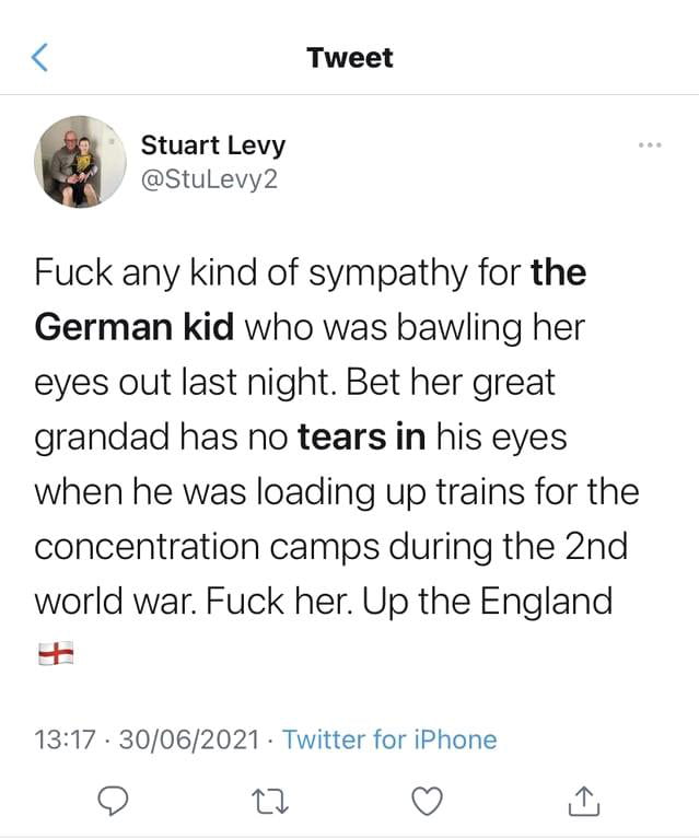Response to photo of 10-year-old German girl crying after losing to ...