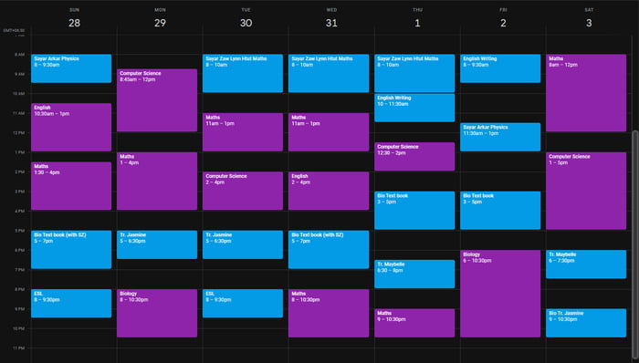 An Asian kid's schedule - 9GAG
