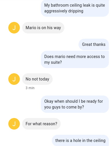 Talking to the building management about a leaky ceiling - 9GAG