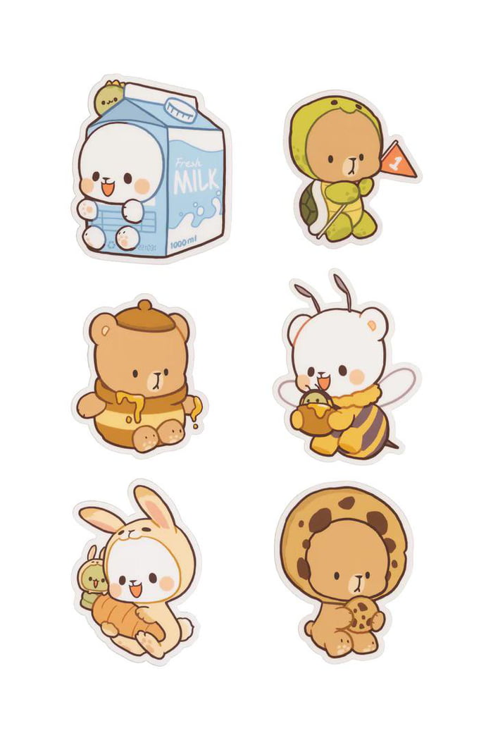 Saw these new milk and mocha bear stickers 🥺 just looking at them makes ...