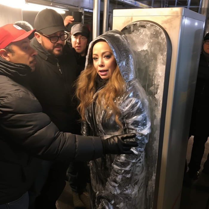 Maria getting defrosted and ready for xmas - 9GAG