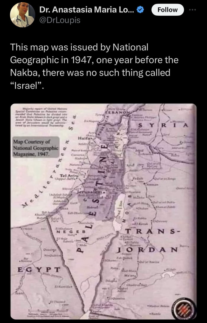 This map was issued by National Geographic in 1947 - 9GAG