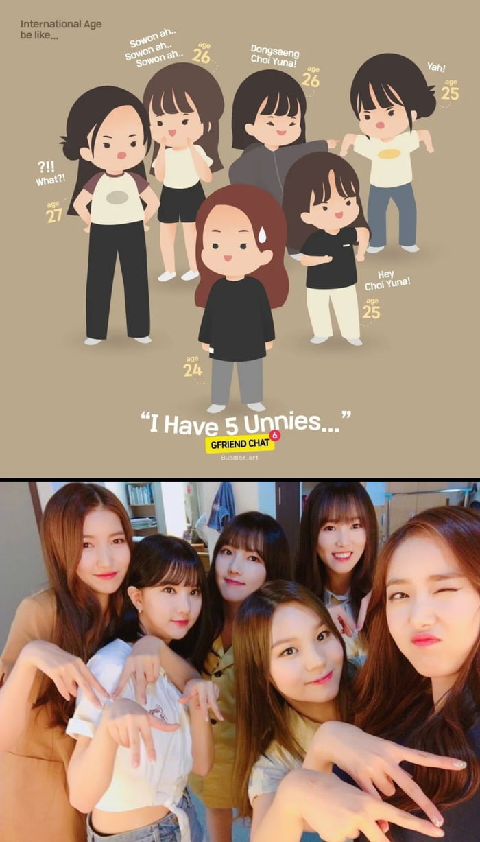 When Gfriend use international age and suddenly Umji become the ...