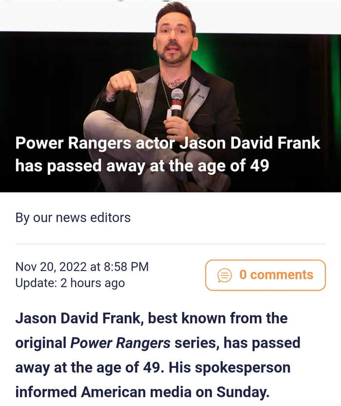 RIP green/ white ranger - 9GAG