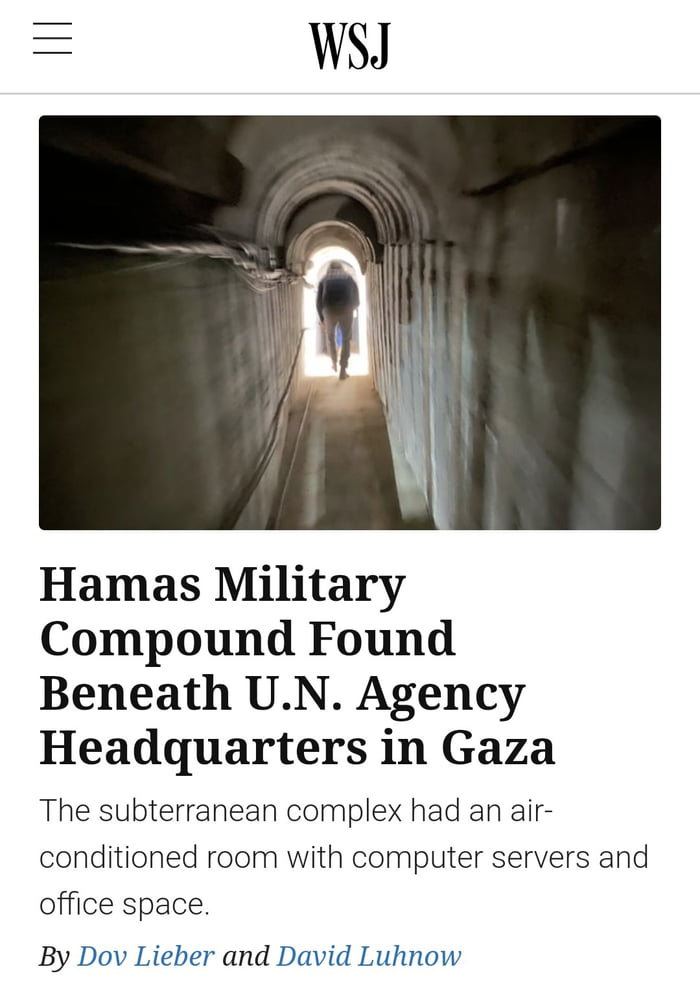 Hamas server rooms underground feeding directly from UNRWA Gaza HQ ...