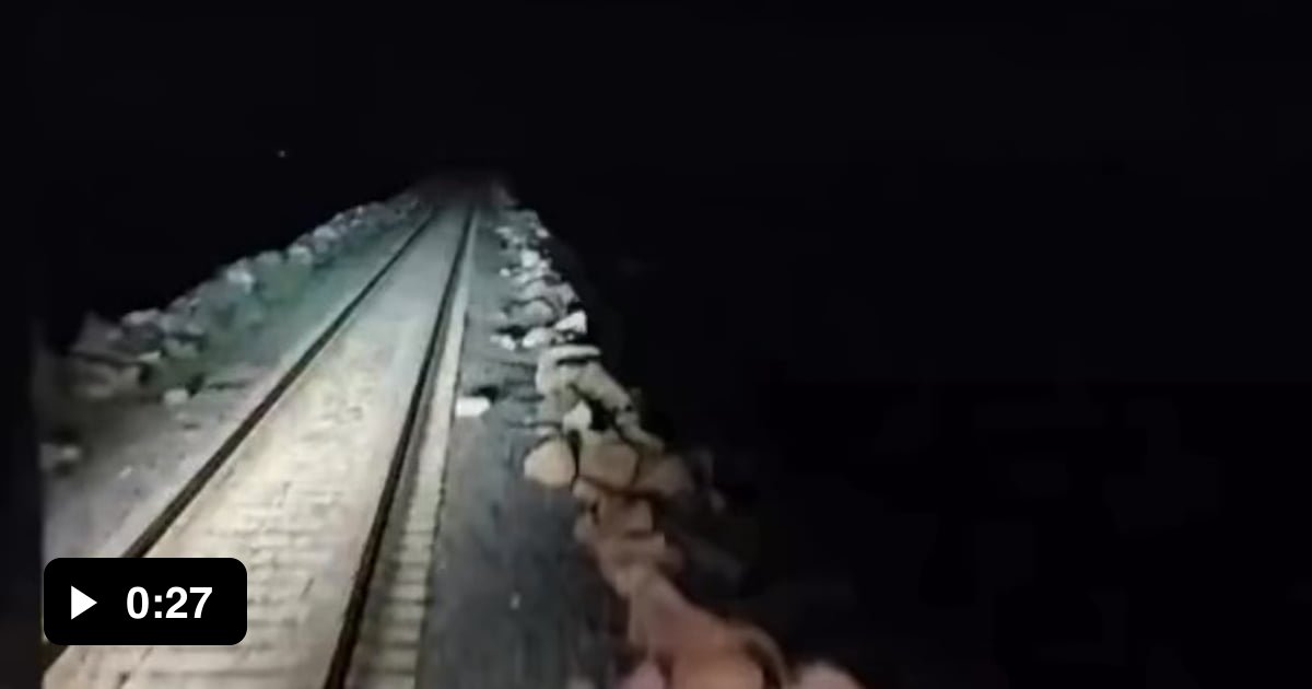 Train ride over the sea at night during a storm… absolutely beautiful - 9GAG