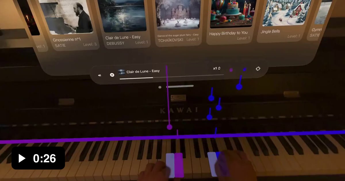 You can learn piano on Apple Vision Pro - 9GAG