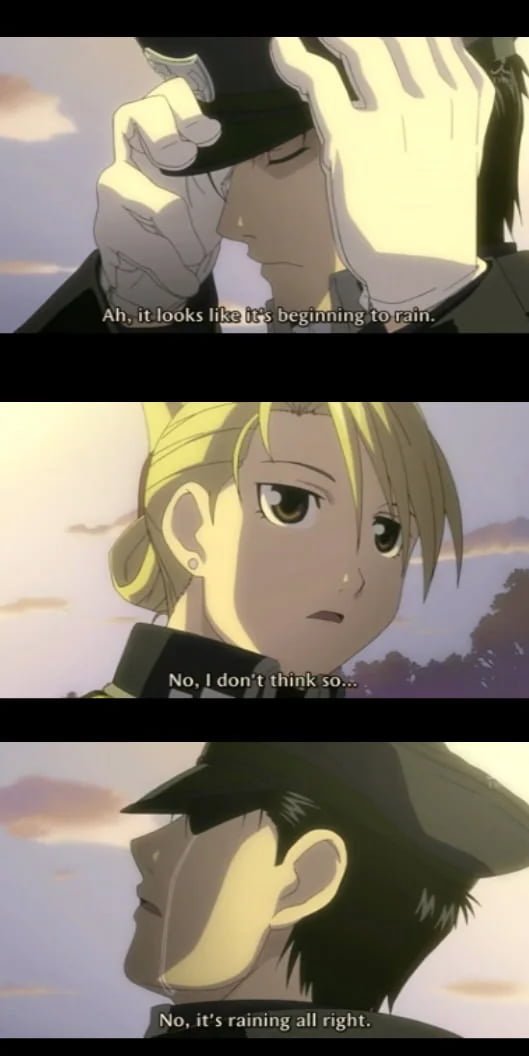 So i had time to re-watch this masterpiece. Full metal alchemist ...