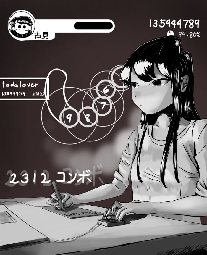 Komi san finally plays osu - 9GAG