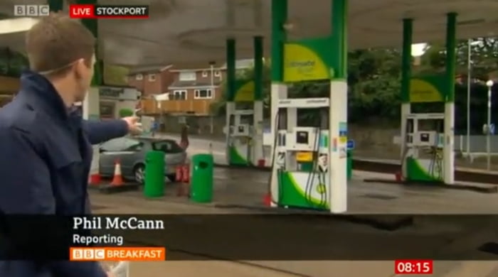 The BBC sent over a reporter called Phil McCann to cover the petrol ...