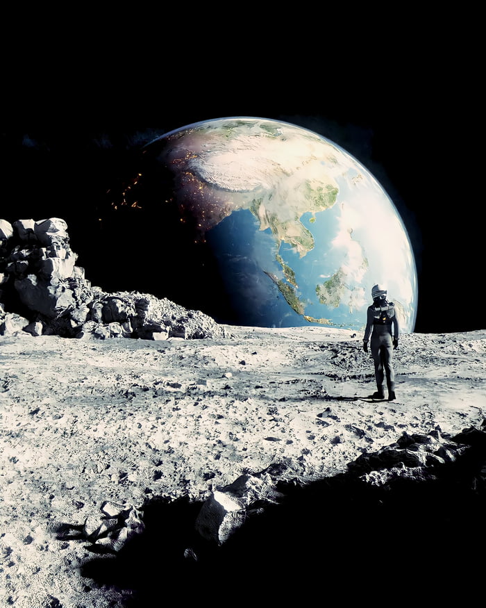 View From the Moon (3276x4096) - 9GAG