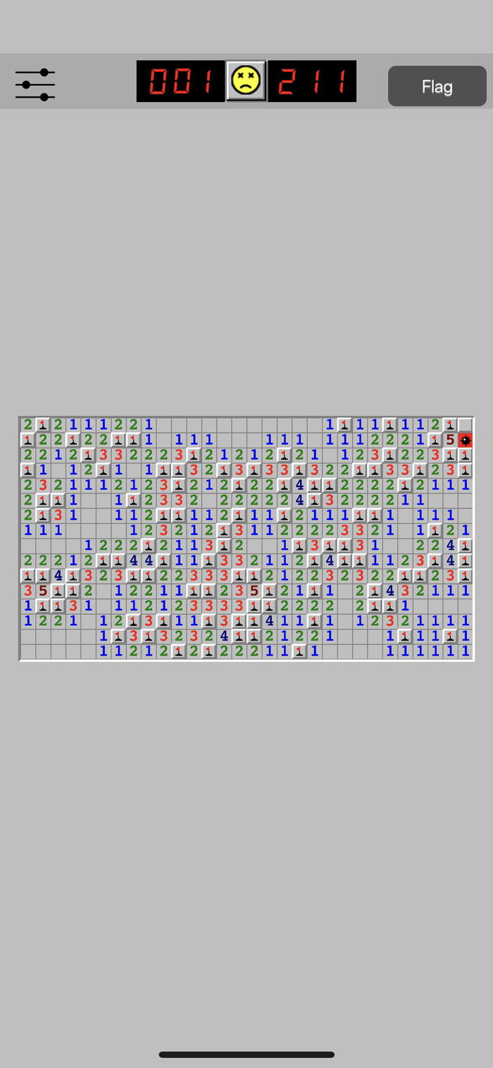 When minesweeper comes down to 50/50 chance - 9GAG