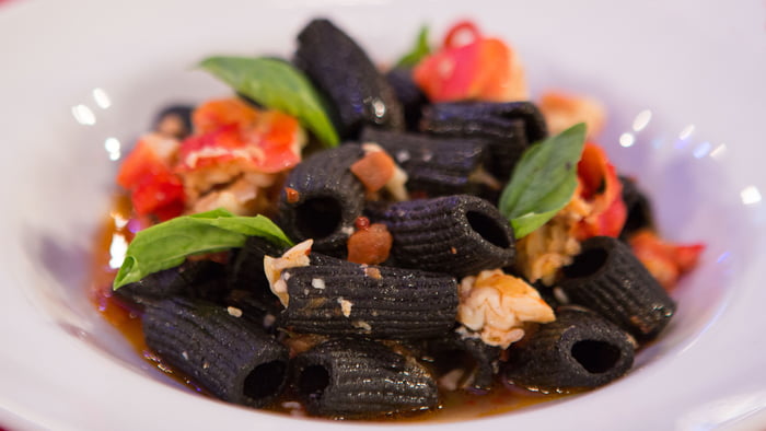 New menu item: Squid Ink Rigatoni with Crab - 9GAG