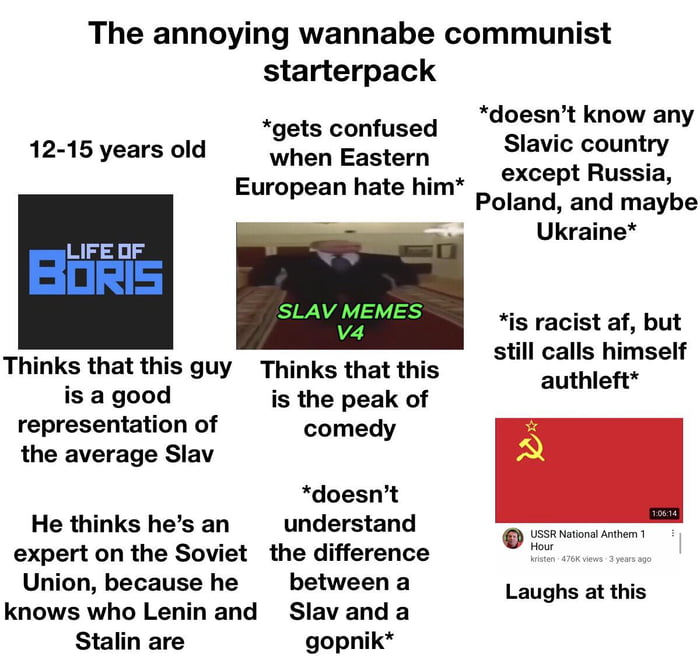The annoying wannabe communist starterpack - 9GAG