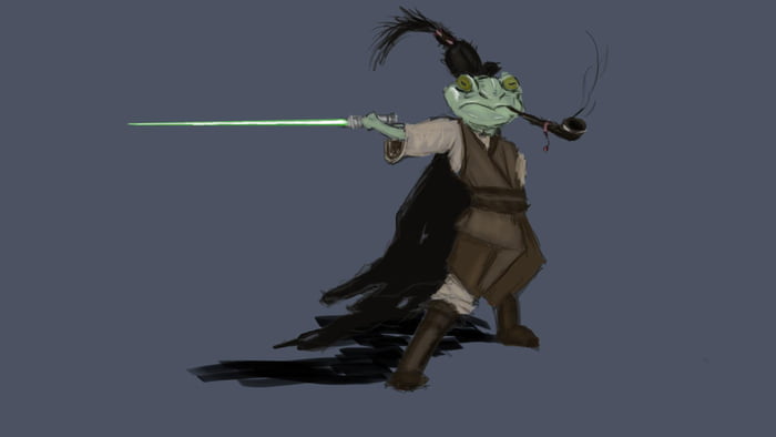 After a sudden spark of inspiration, and did a little doodle of a jedi ...