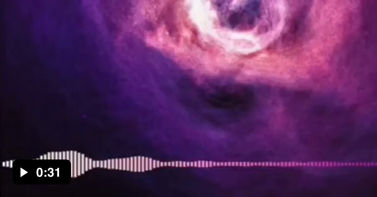 What a singing black hole sounds like (data sonification) - 9GAG