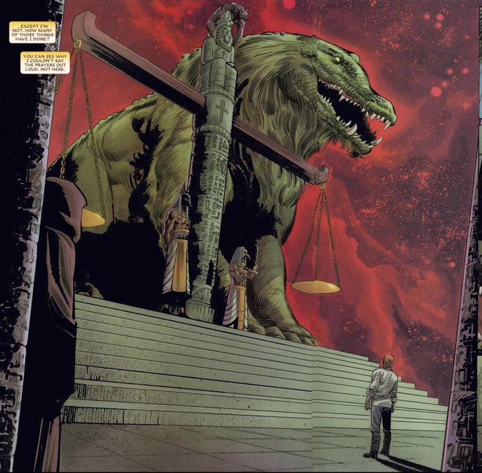 Egyptian god Ammit is creepy in the comics - 9GAG