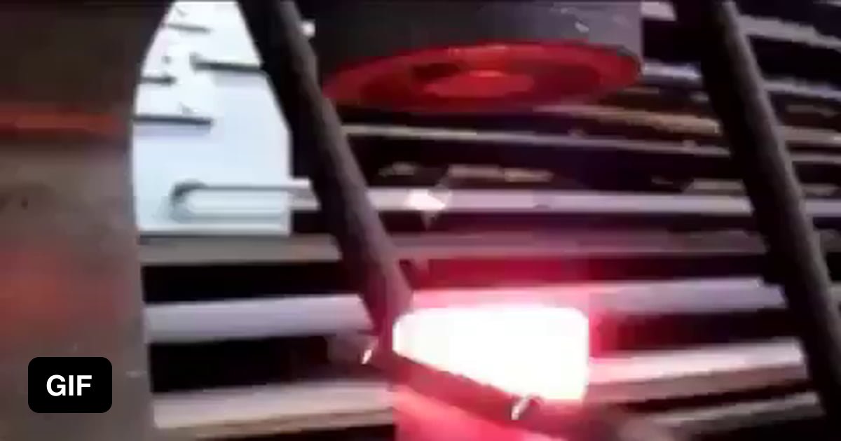 Hammering red hot bolts into place. - 9GAG