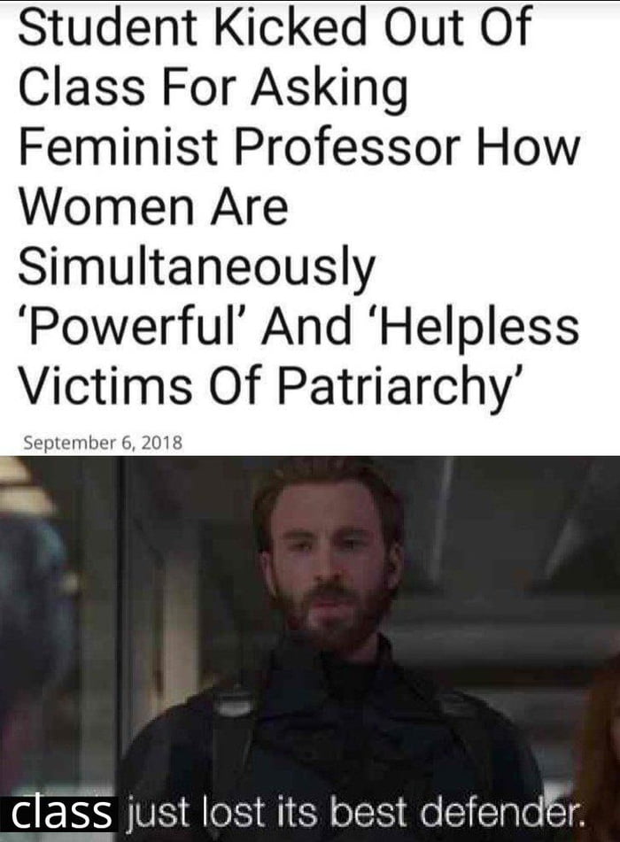 Class lost its best element... - 9GAG