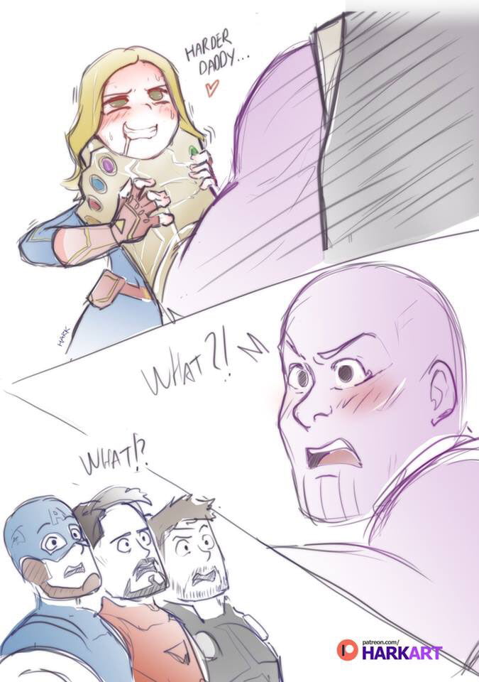 Why Thanos Power Stone'd Captain Marvel. - 9GAG