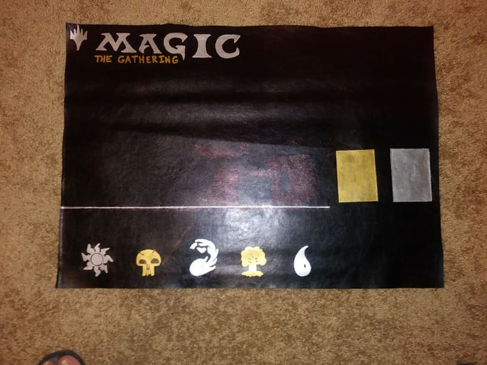 MTG play matt.... I just finished making this. All painted by free hand ...