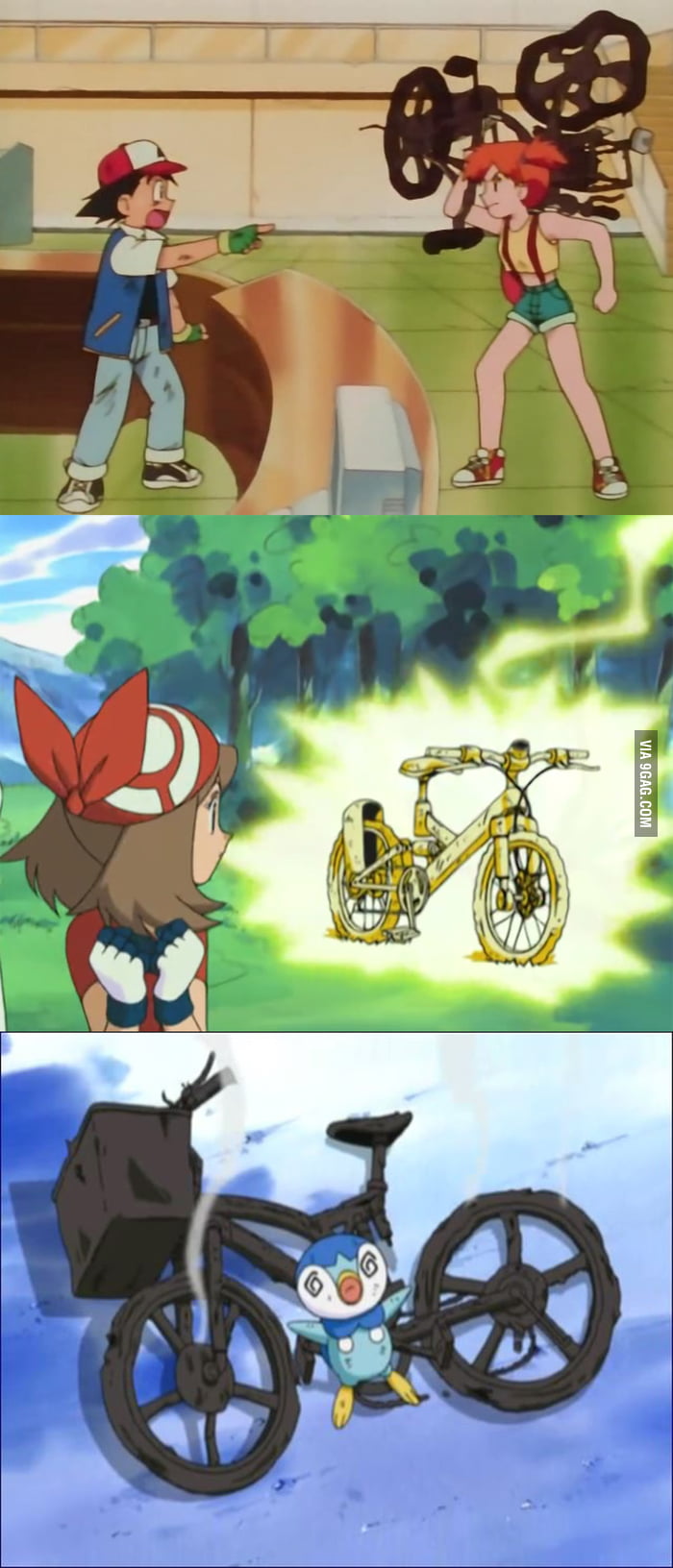 Pikachu, the bike destroyer. - 9GAG
