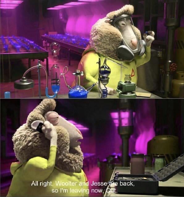 In Zootopia (2016), the “drug” cook receives a latte from “Woolter and ...