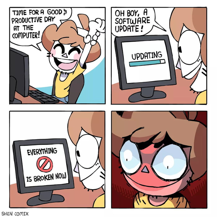 Windows update be like - 9GAG