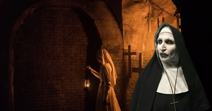 In the Midst of the Night, She walked The Haunted Abbey, with a dimming ...