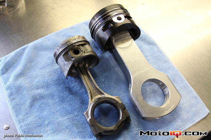 Standard piston vs Top fuel 10.000 Bhp piston. - 9GAG