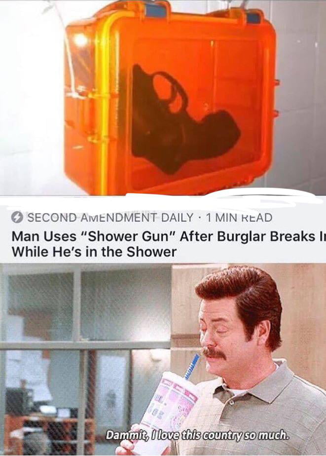 Man uses shower gun, it’s very effective - 9GAG