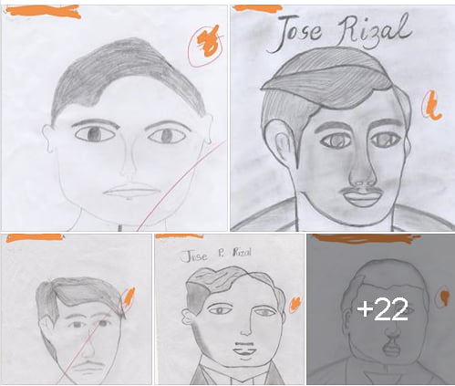 Draw a portrait of Jose Rizal without a copy - 9GAG
