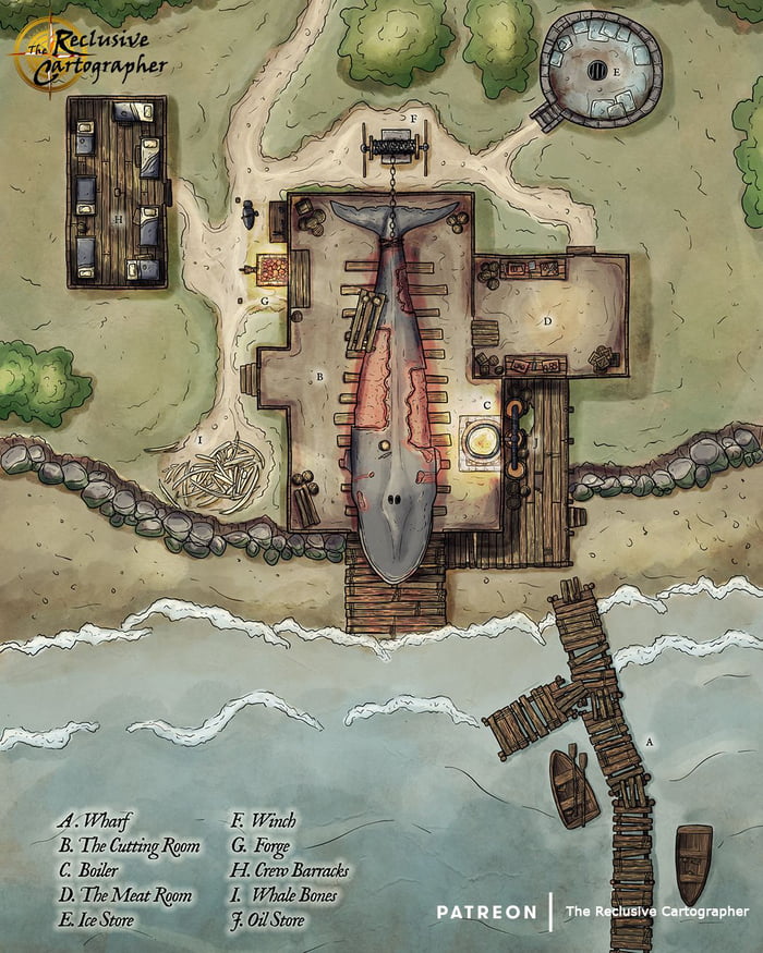 DnD Battlemap I just finished. The Old Whaling Station. Enjoy! - 9GAG